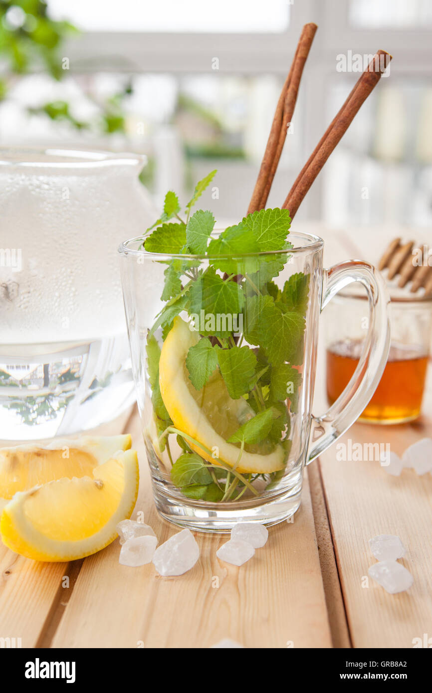 Hot Tea In Autumn Stock Photo - Alamy