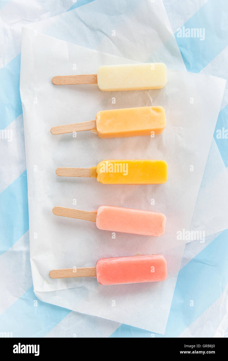 Ice Cream Popsicles Stock Photo - Alamy