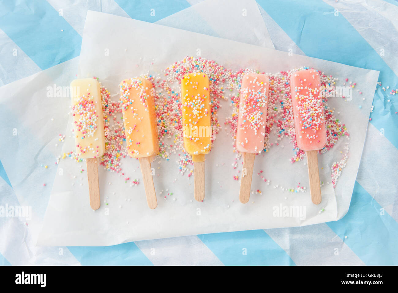 Ice Cream Popsicles Stock Photo - Alamy