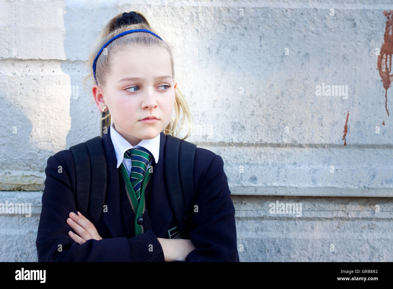 Angry child girl student hi-res stock photography and images - Alamy