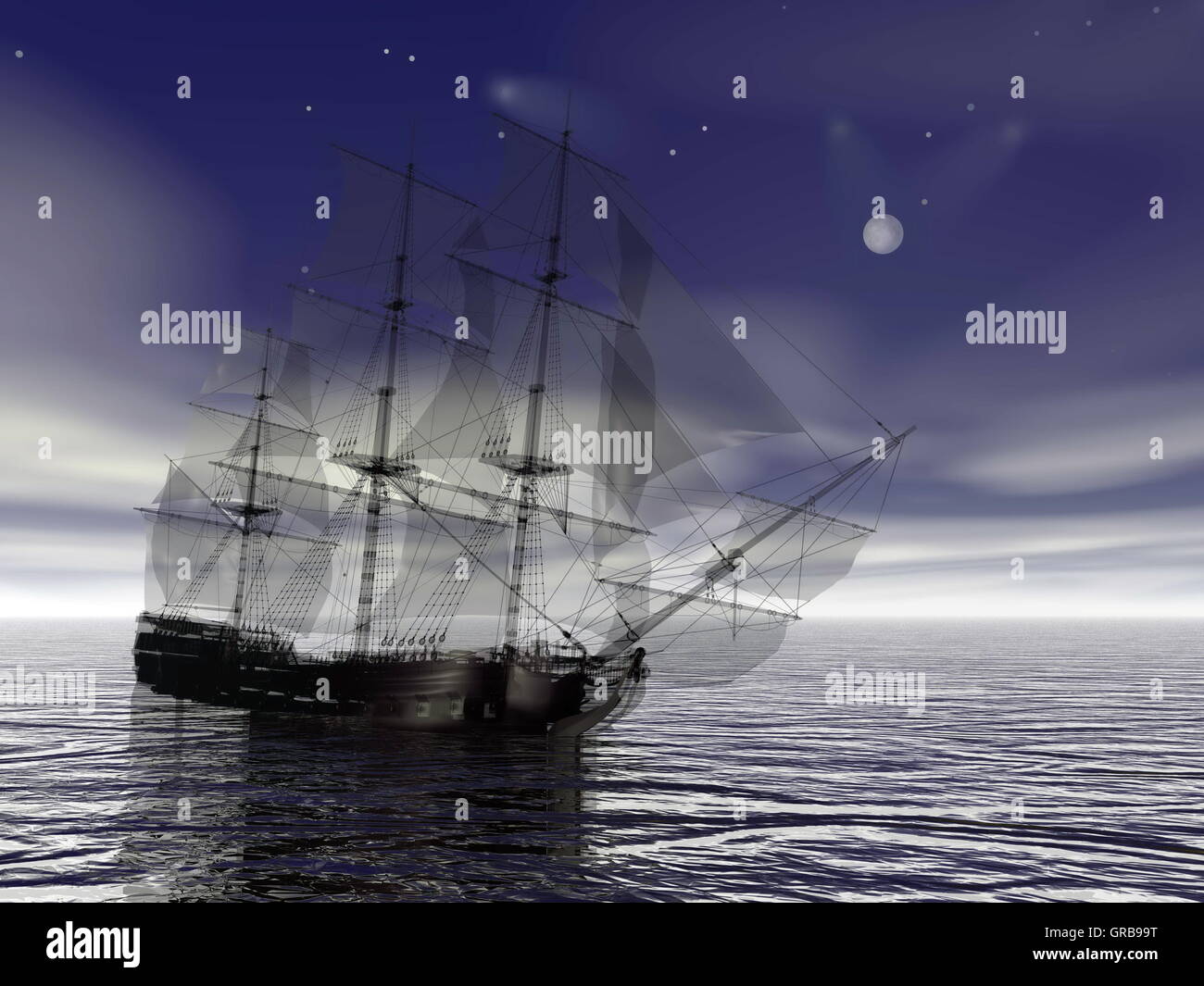 Old merchant ship 3d hi-res stock photography and images - Alamy