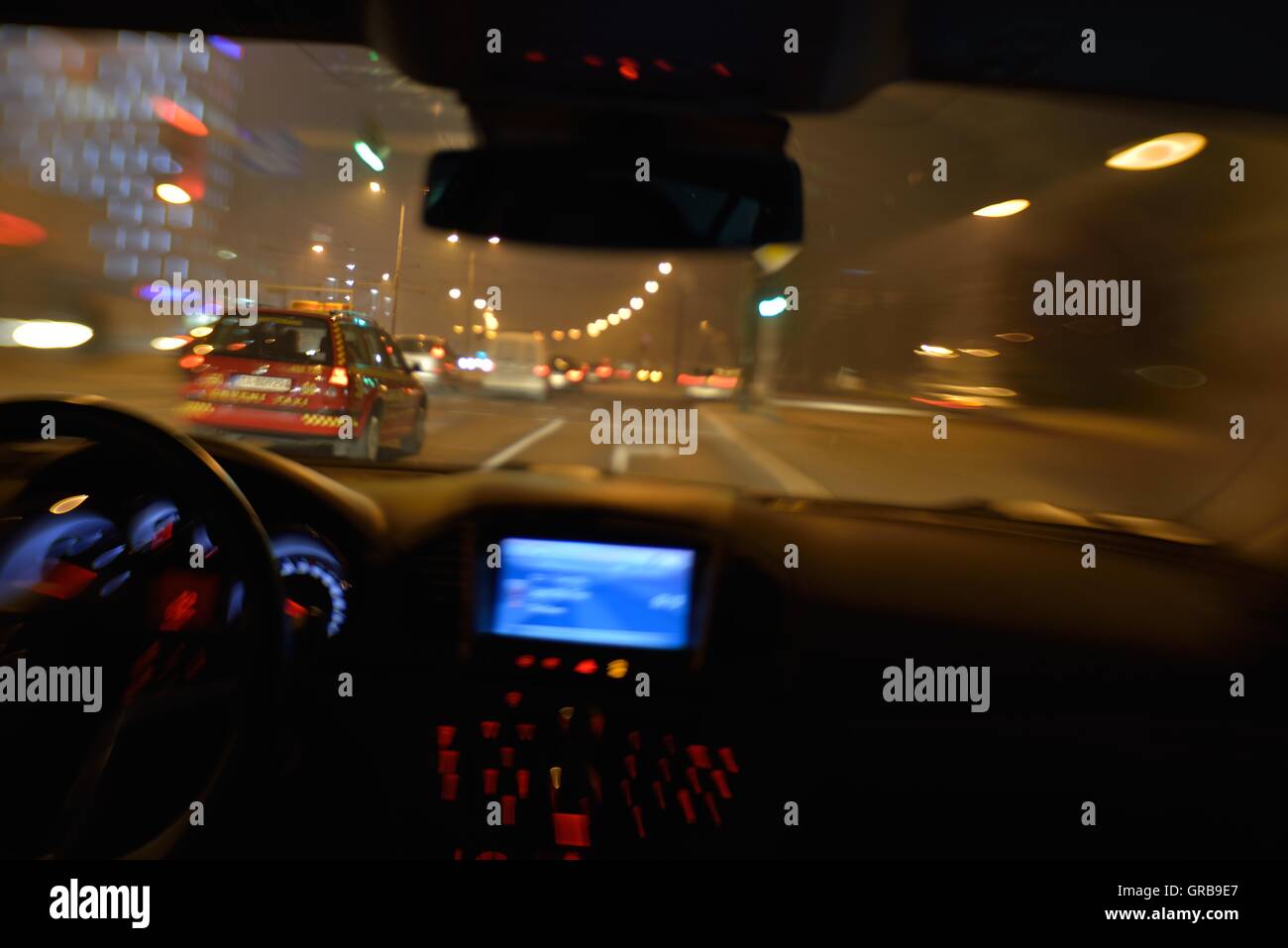 night car driving Stock Photo - Alamy