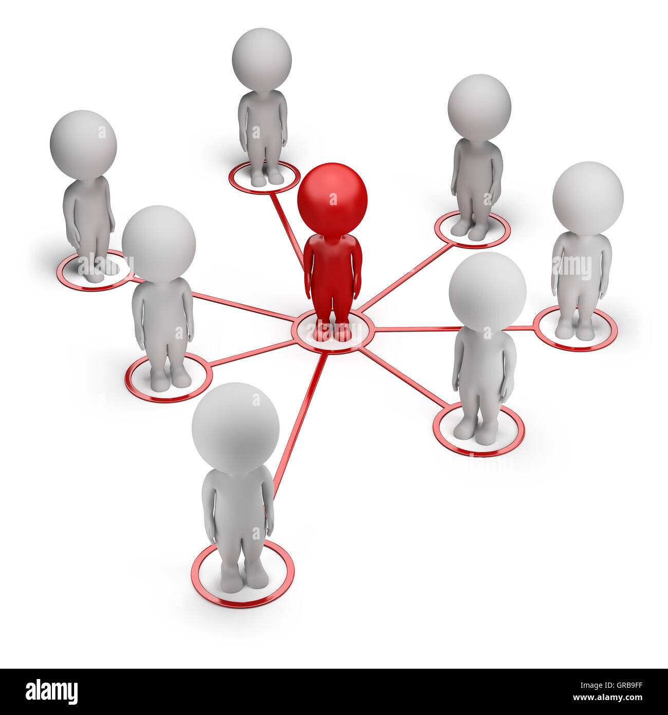 3d small people - partner network Stock Photo - Alamy