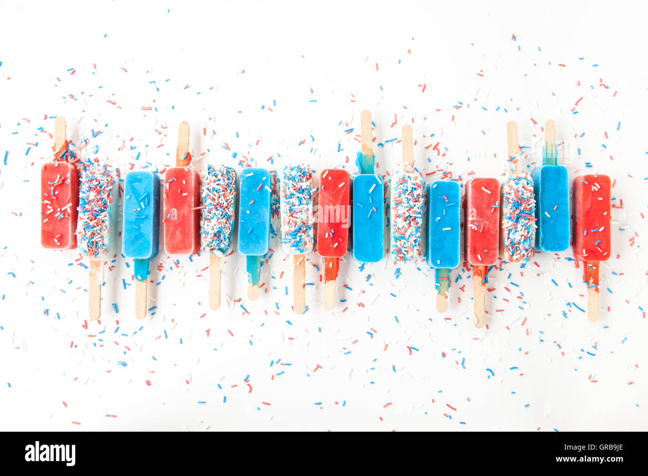 Homemade Frozen Popsicles Stock Photo - Alamy