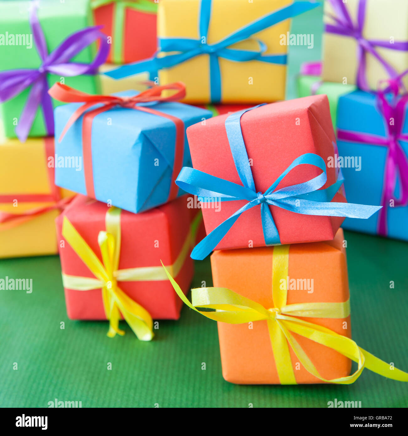 Colorful Christmas Presents Stock Photo - Alamy