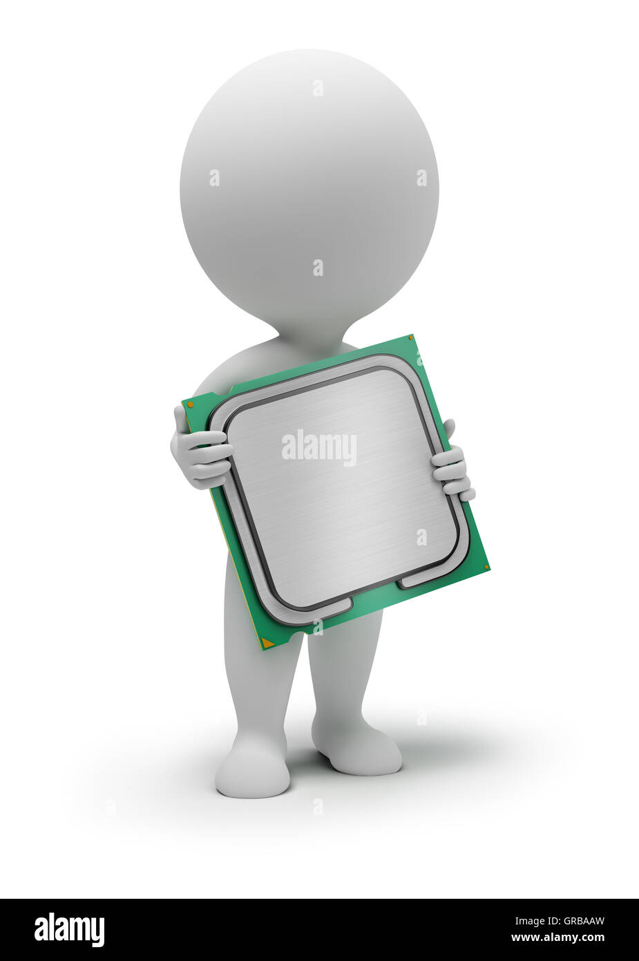 3d small people - processor Stock Photo - Alamy