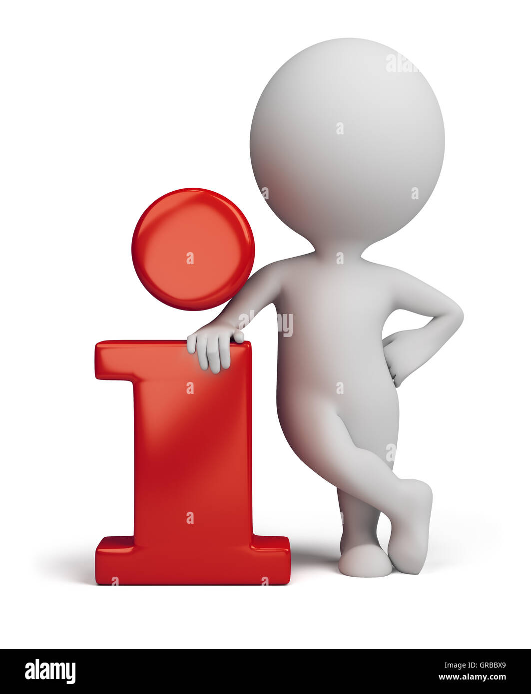 3d small people - info icon Stock Photo - Alamy