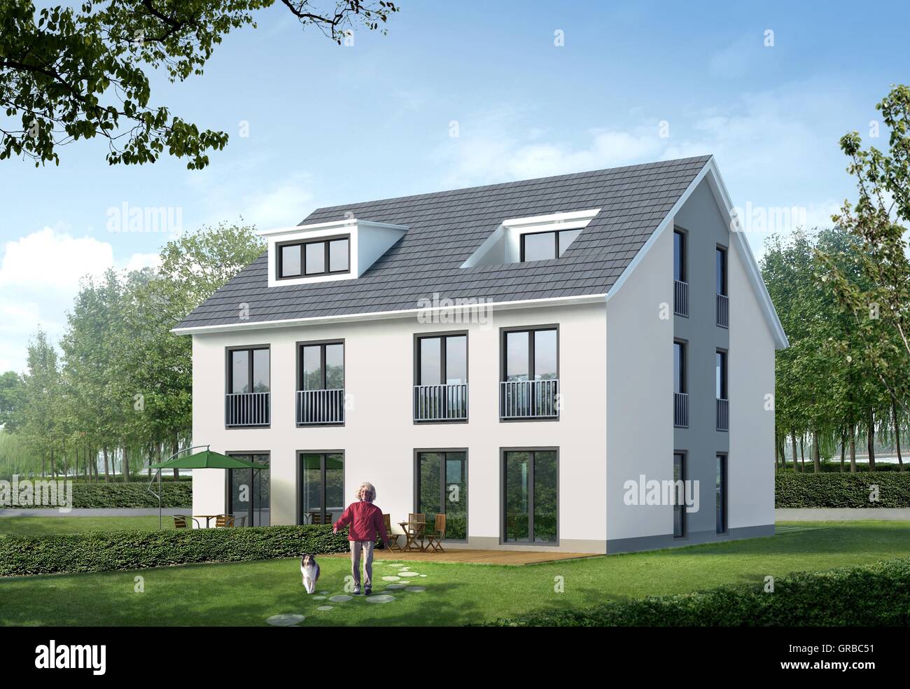 3D rendering of house Stock Photo - Alamy