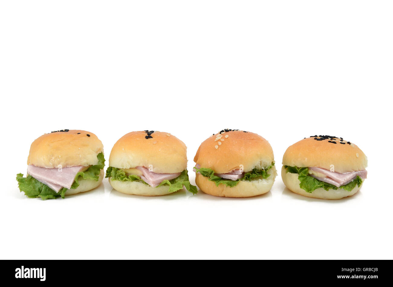 Barbecue hamburgers Cut Out Stock Images & Pictures - Alamy