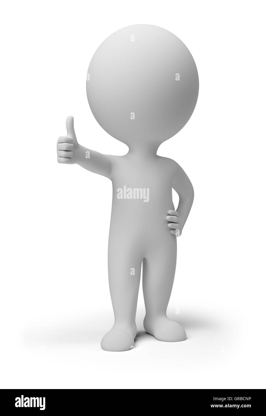 3d small people - positive pose Stock Photo - Alamy