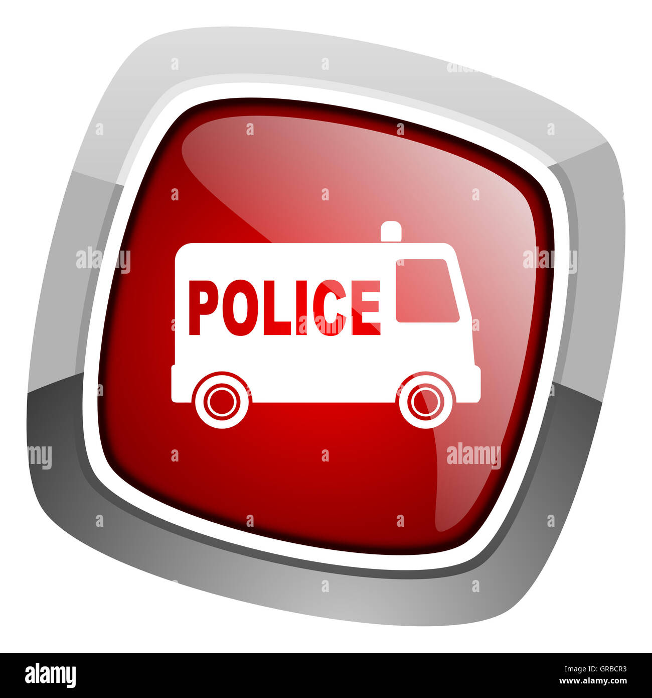 Police car red square hi-res stock photography and images - Alamy