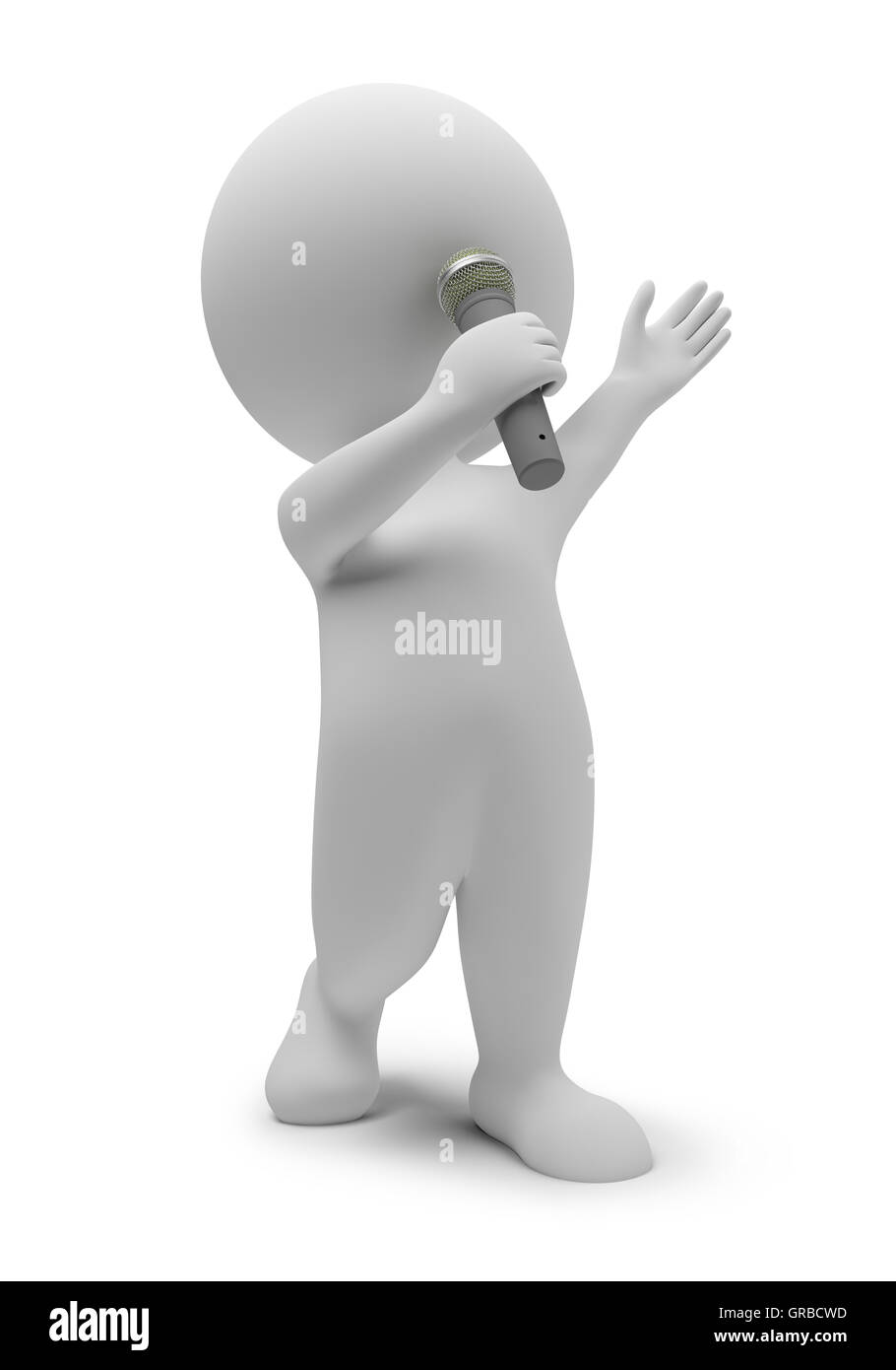 3d small people - singer Stock Photo - Alamy