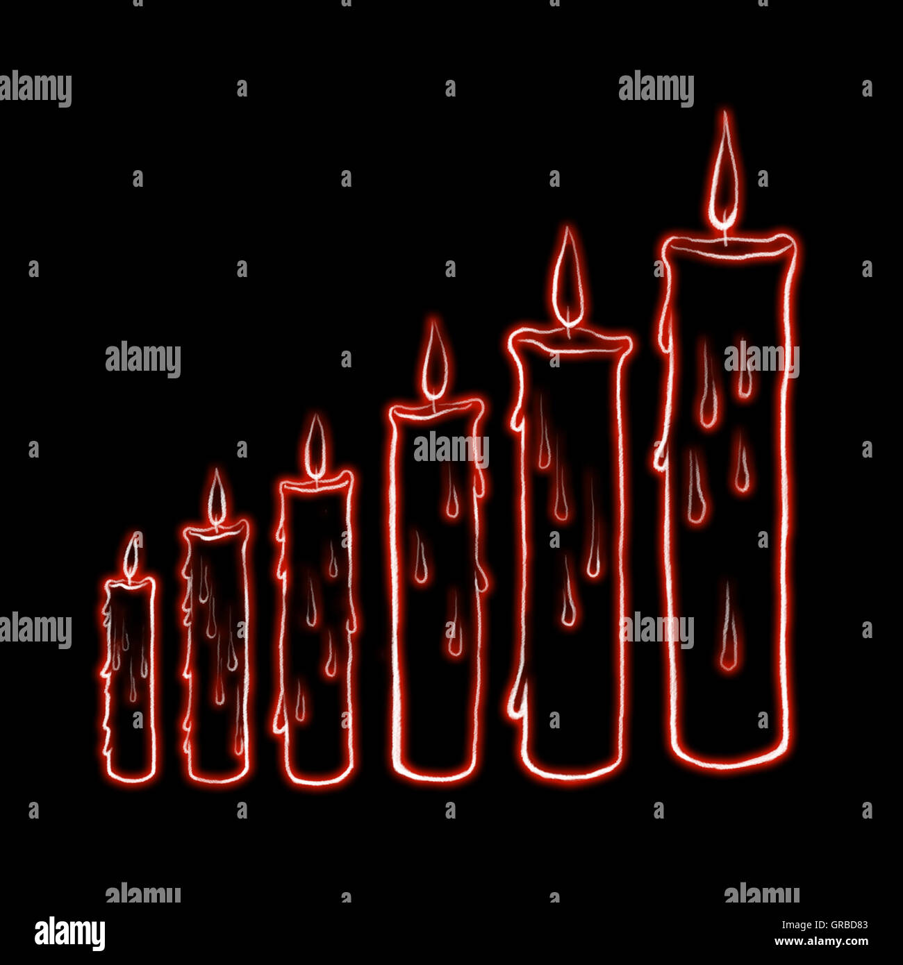 sketch step candle illustration Stock Photo - Alamy