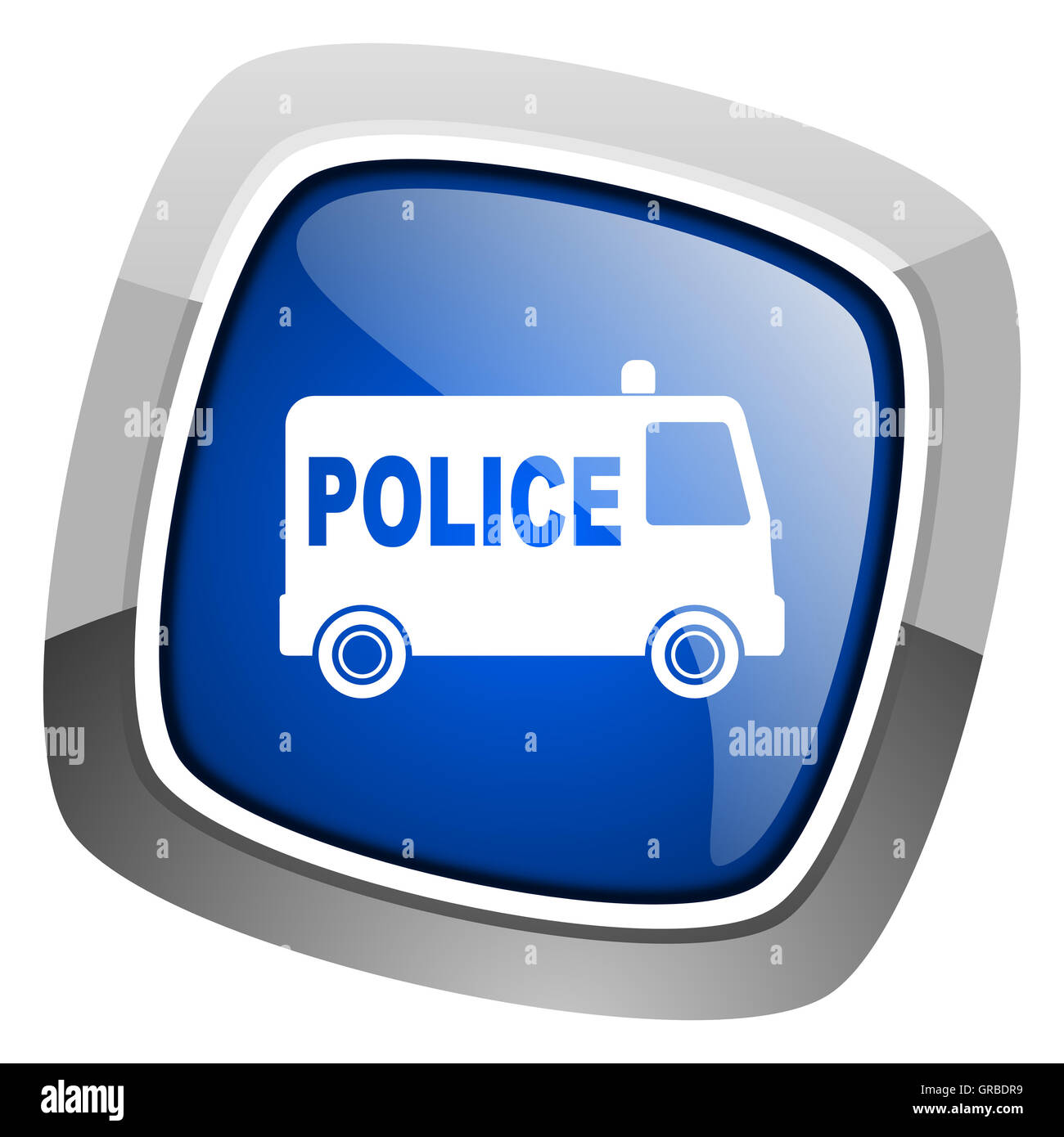 Silver police car Cut Out Stock Images & Pictures - Alamy