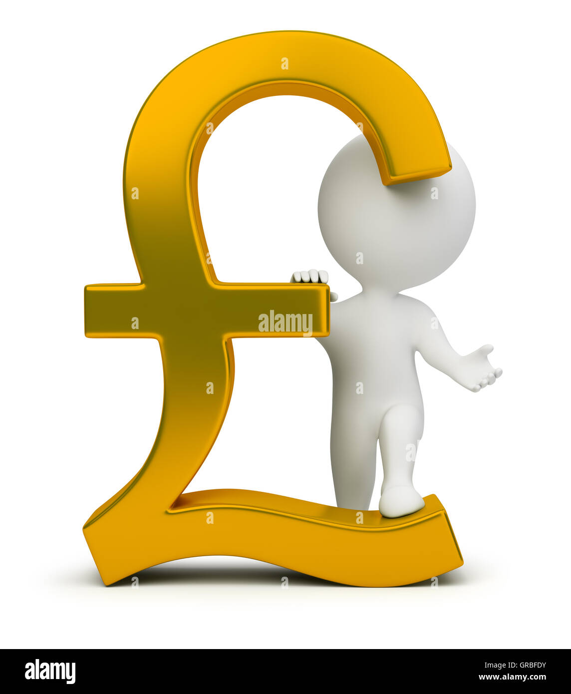 3d small people - pound sign Stock Photo - Alamy