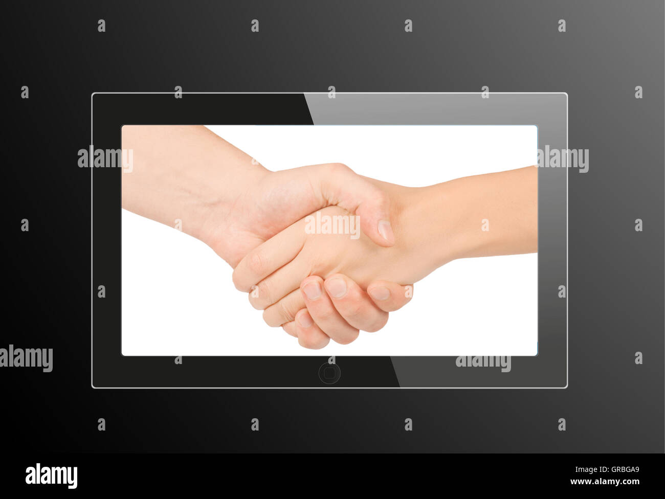 Black generic tablet pc, 3d render Stock Photo - Alamy