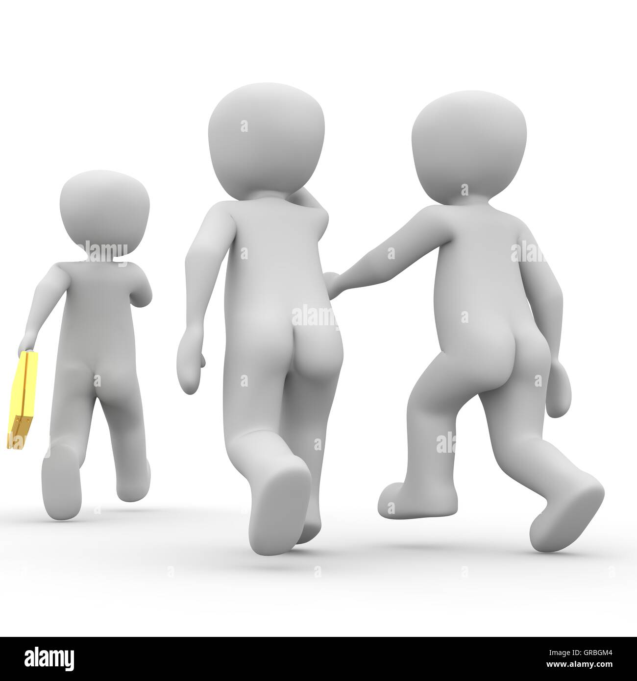 Crowd fleeing Cut Out Stock Images & Pictures - Alamy