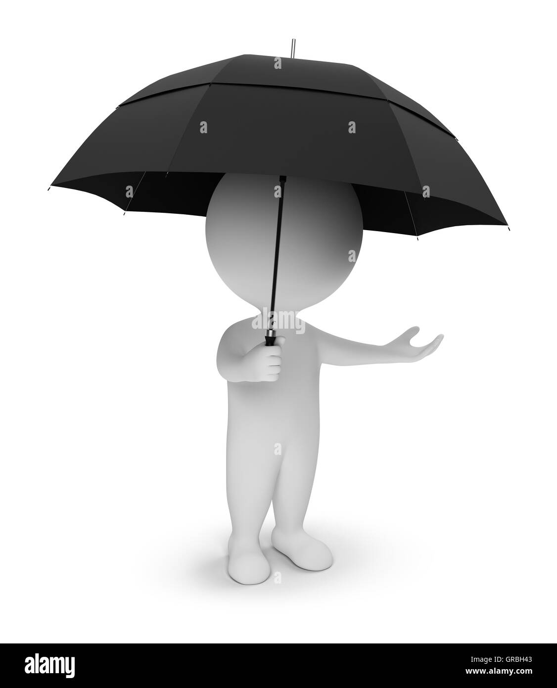3d small people - umbrella Stock Photo - Alamy