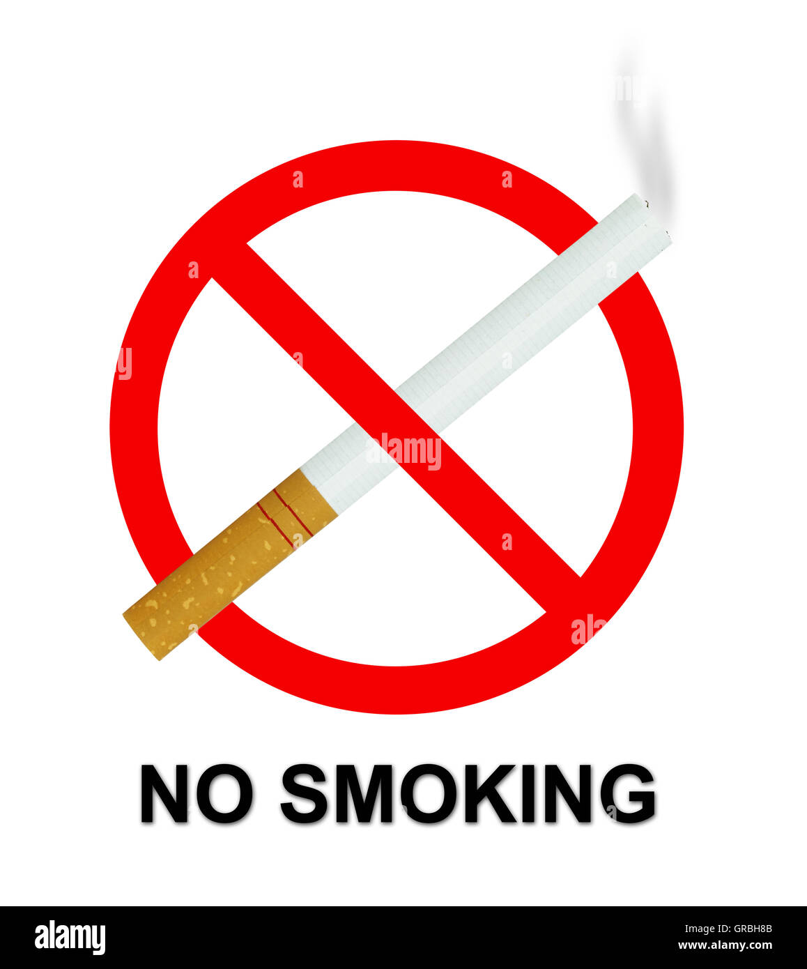 no smoking sign with cigarette Stock Photo - Alamy