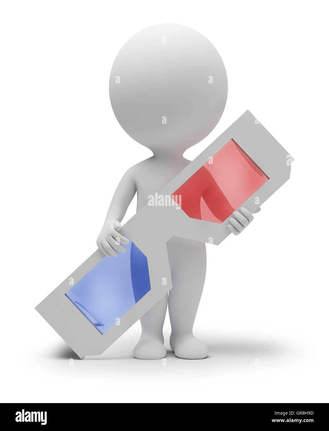3d small people - stereoscopic glasses Stock Photo - Alamy