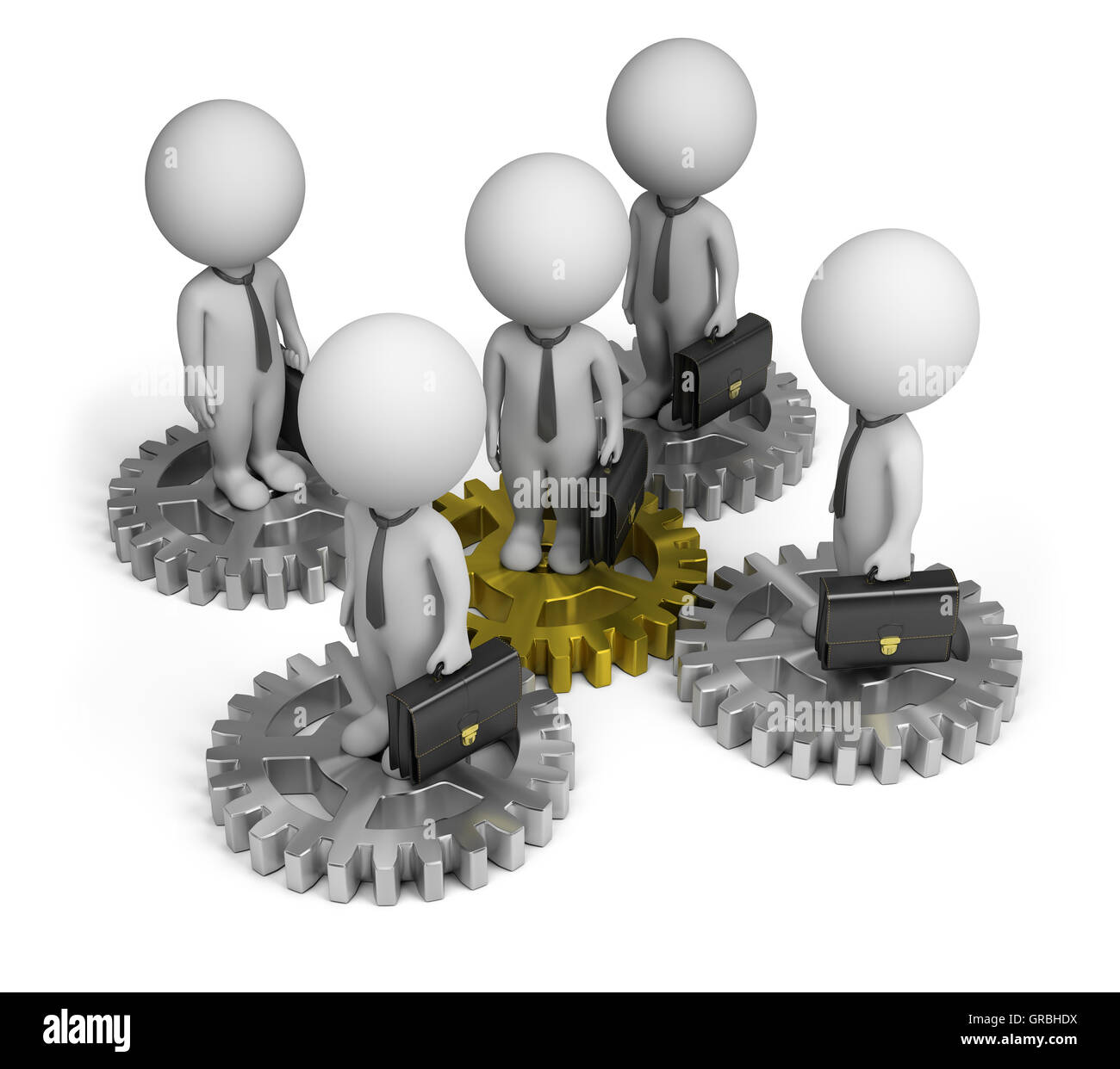 3d small people - business team Stock Photo - Alamy