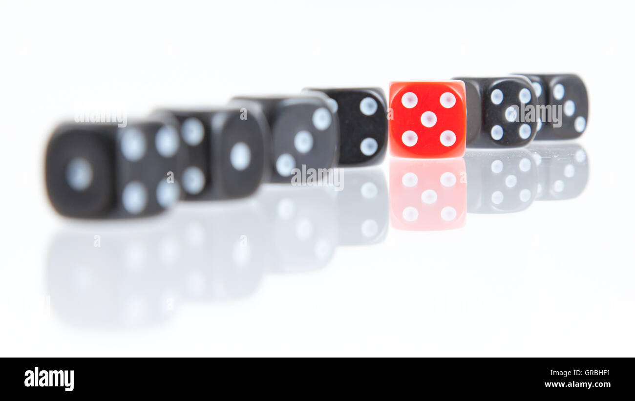 Row of dice Stock Photo - Alamy