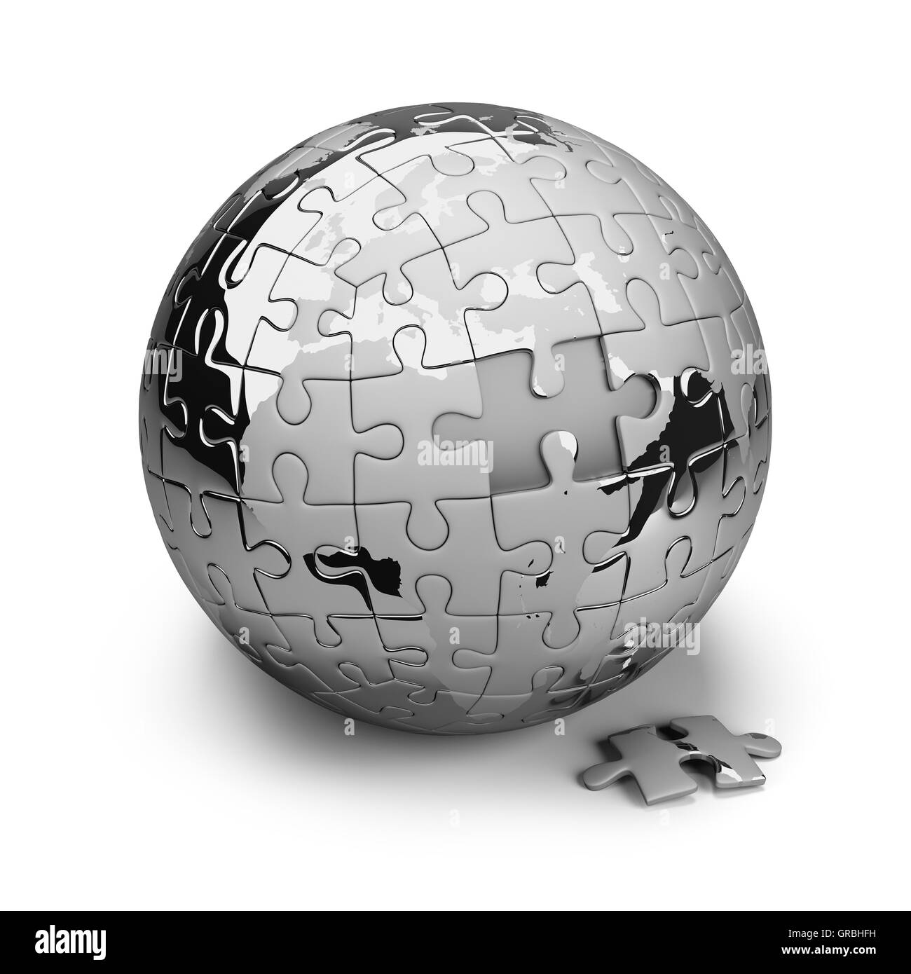 3d globe puzzle hi-res stock photography and images - Alamy