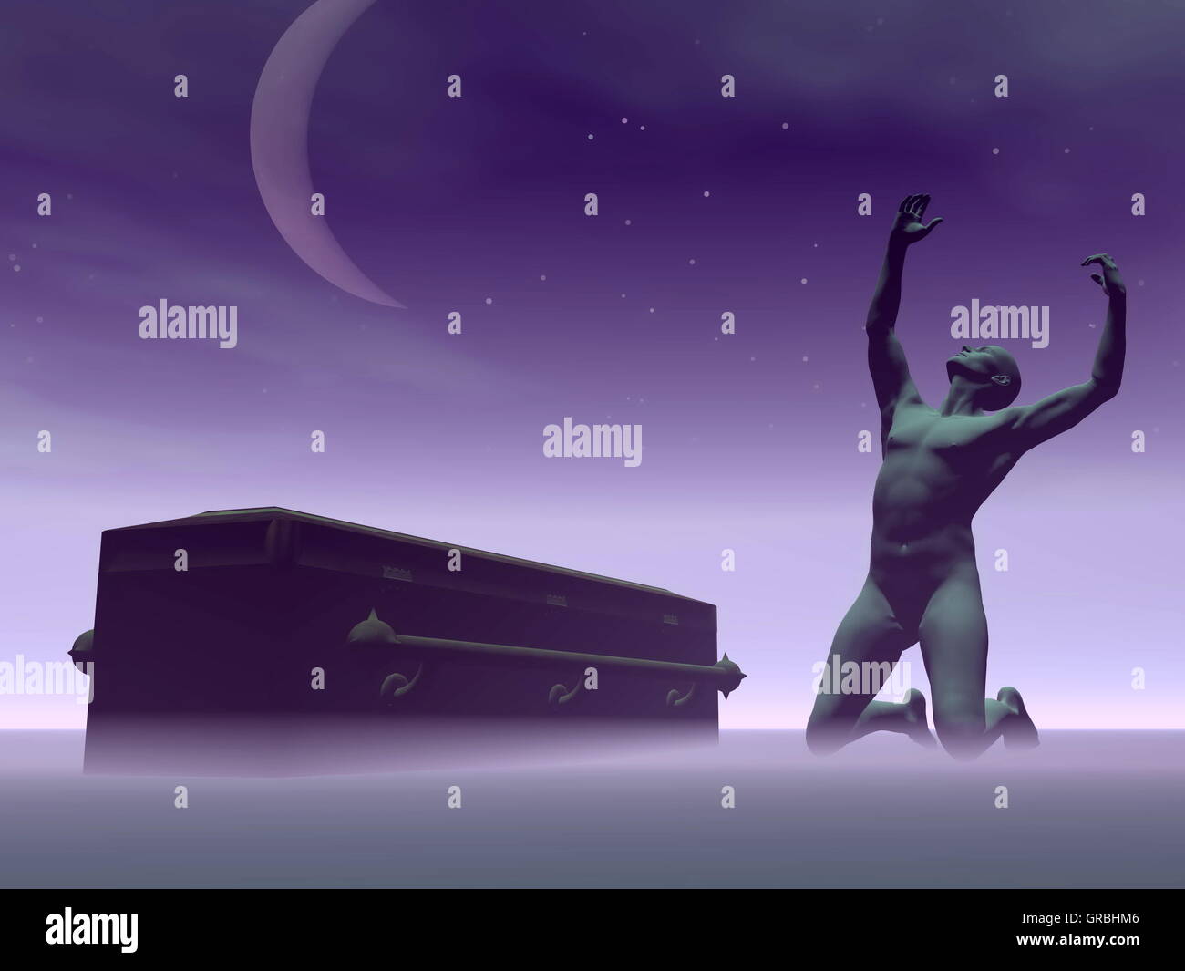 Death causing despair - 3D render Stock Photo - Alamy