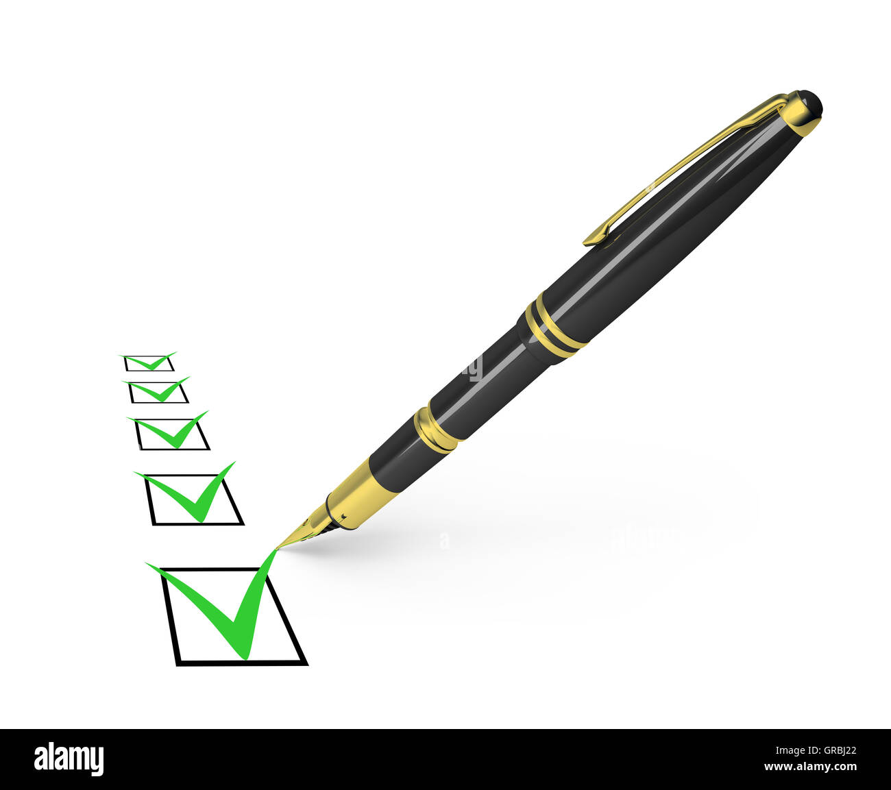 Check checklist pen list box hi-res stock photography and images - Alamy