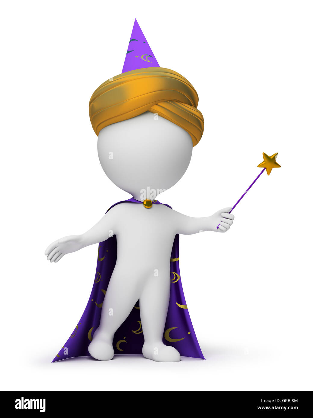 3d small people - magician Stock Photo - Alamy