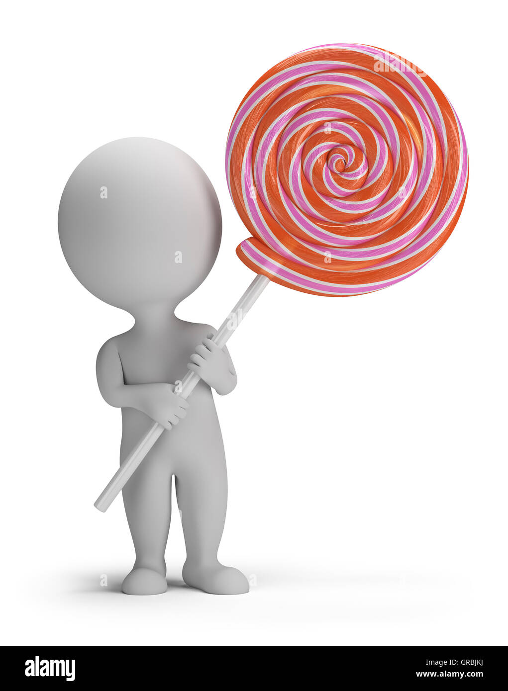 3d small people - lollipop Stock Photo - Alamy