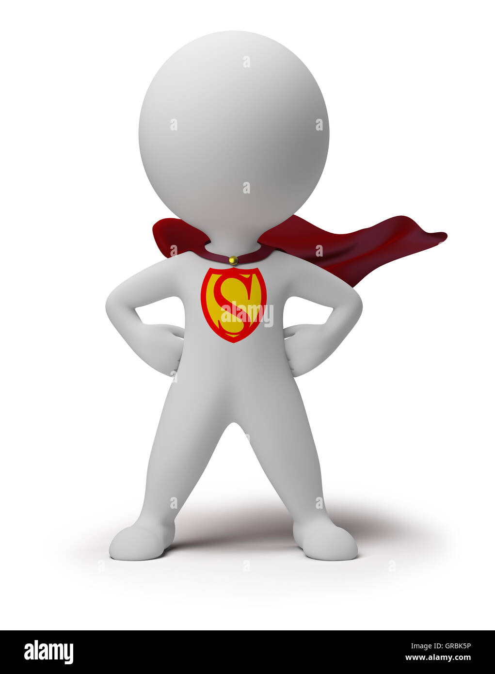 3d small people - superhero Stock Photo - Alamy