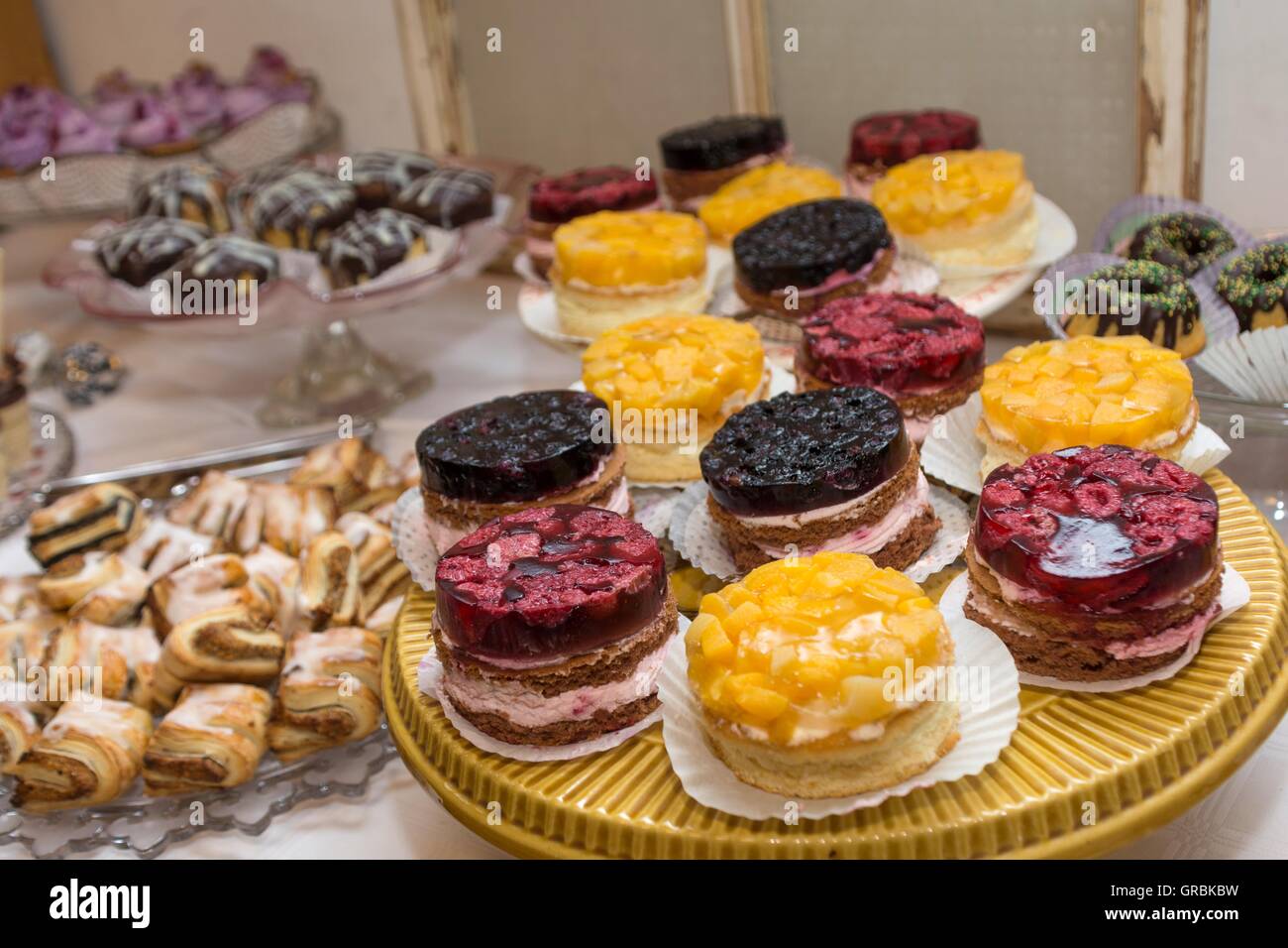 Fruity Dessert And Other Sweets Stock Photo - Alamy