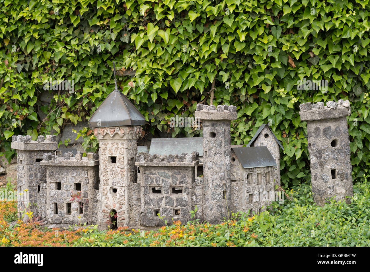 Self-Built Model Castle To Landscaping Stock Photo - Alamy
