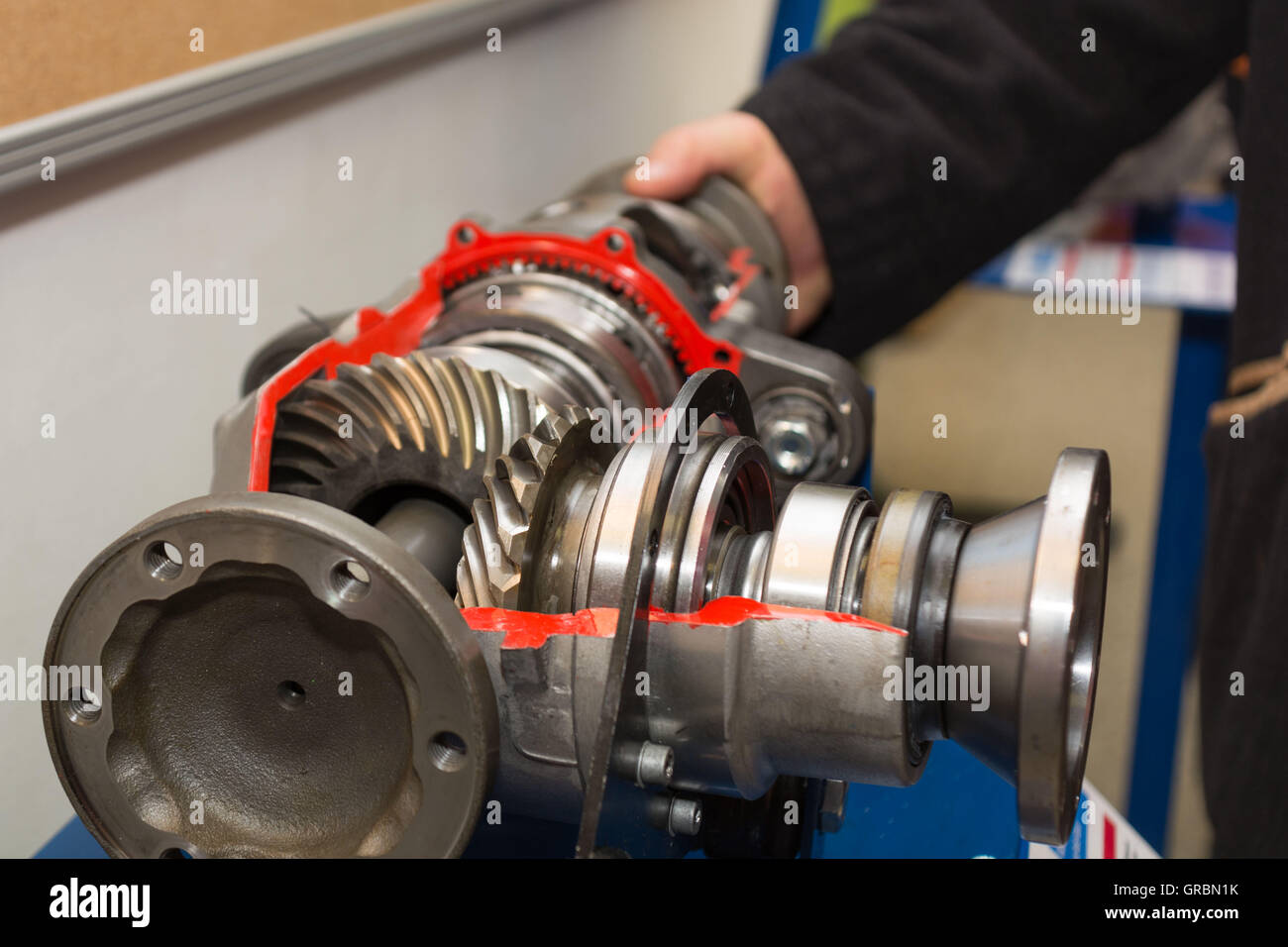 Model Of A Front Axle Gear Shows Operation Stock Photo - Alamy