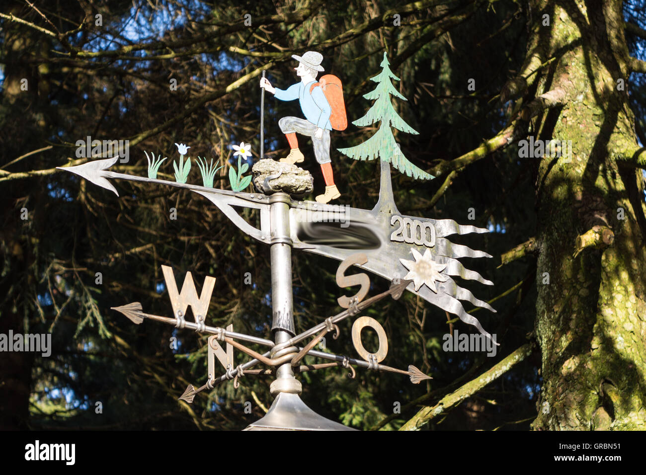 Signpost With The Four Cardinal Points Are Orientation Stock Photo - Alamy