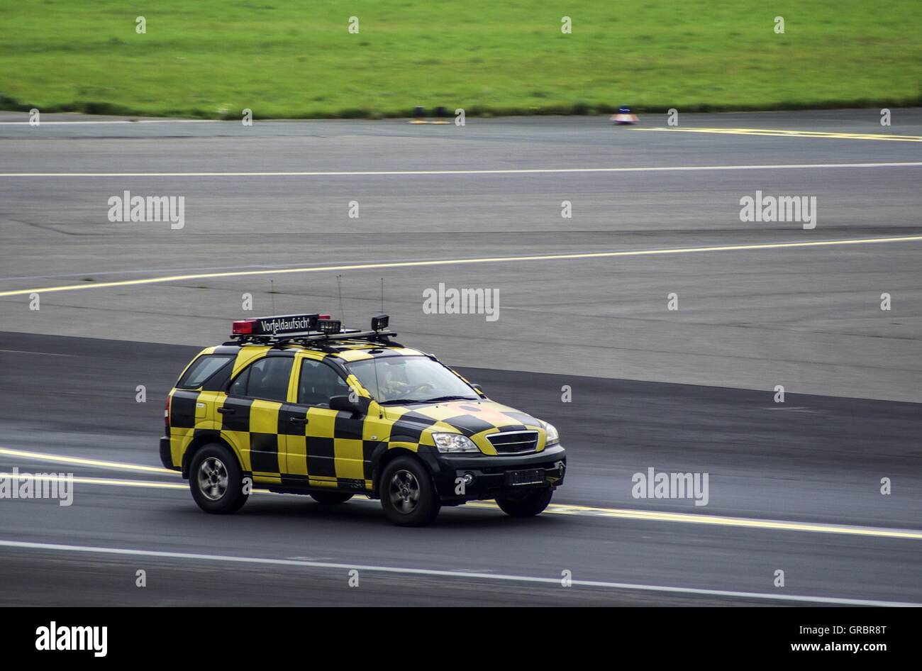 Airport, Company-Car, Apron-Control Stock Photo - Alamy