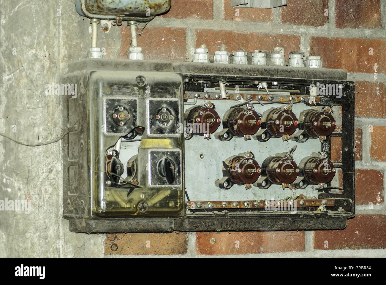 Industrial Wasteland, Fuse Box Stock Photo - Alamy