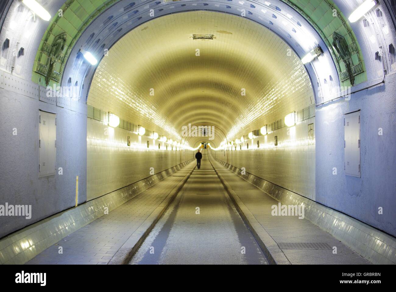 Hamburg, Old Elbe Tunnel Stock Photo - Alamy