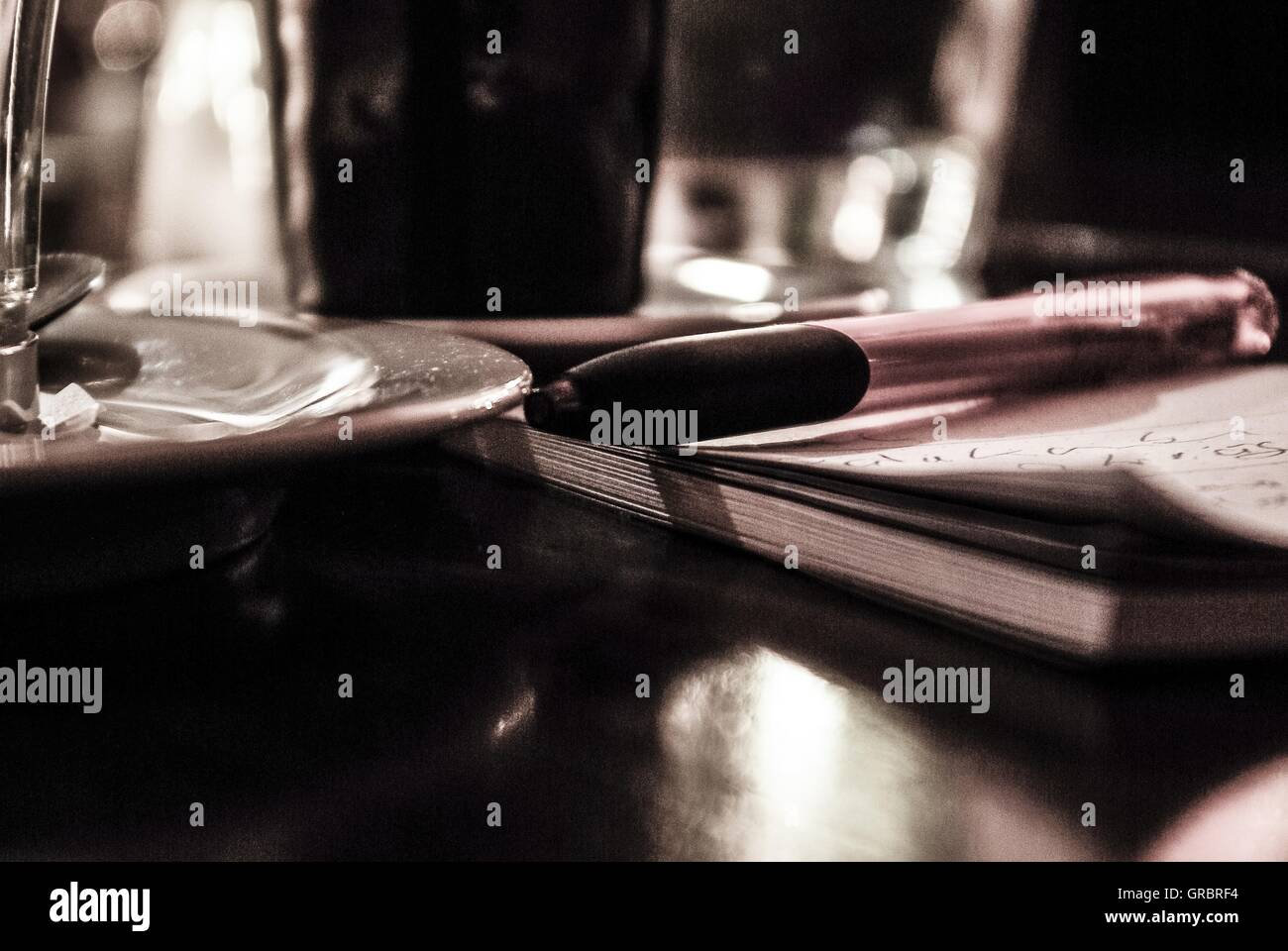 Restaurant, After Work, Notes Stock Photo - Alamy