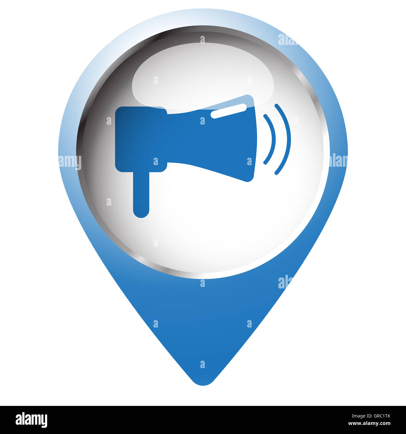 Blue Megaphone Icon