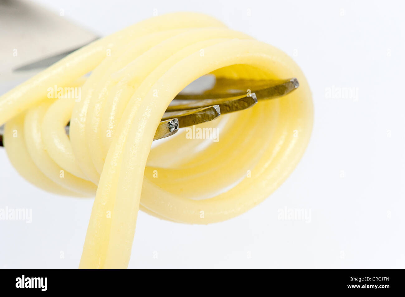 Spaghetti Pasta On A Fork Stock Photo - Alamy
