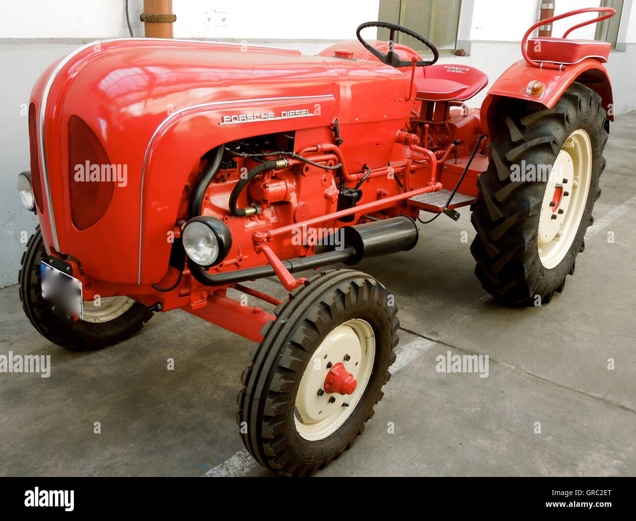 Porsche Tractor After Being Restored Stock Photo - Alamy
