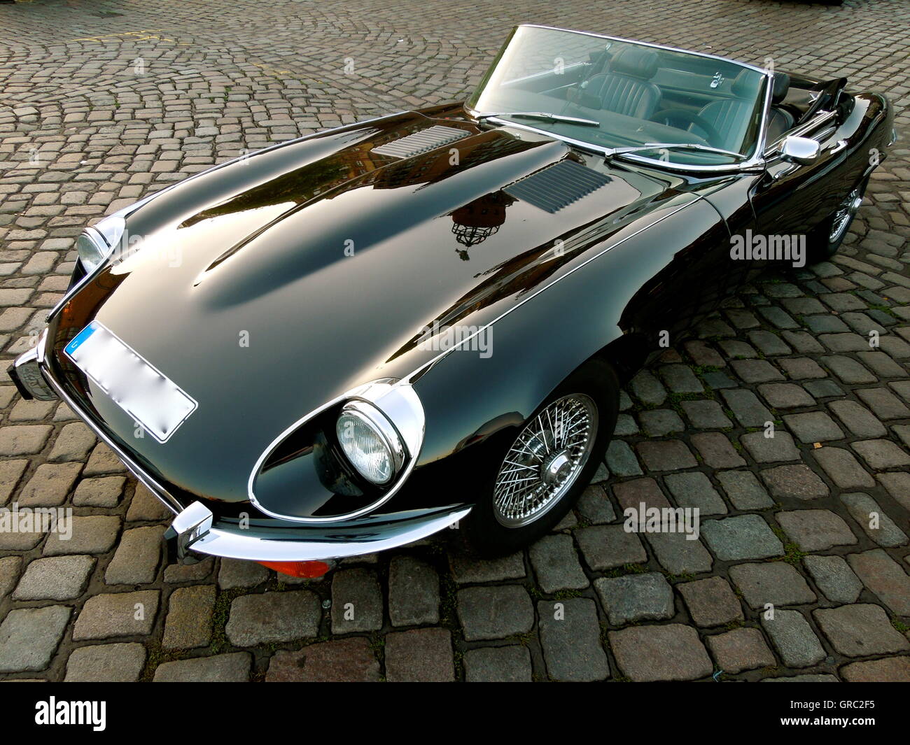 Jaguar E-Type Convertible Stock Photo - Alamy