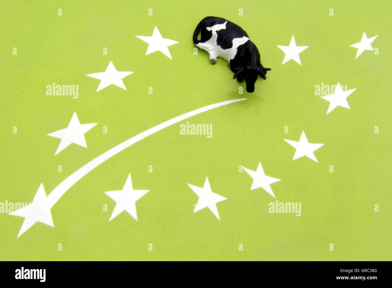 Cattle On European Bio Symbol Stock Photo - Alamy