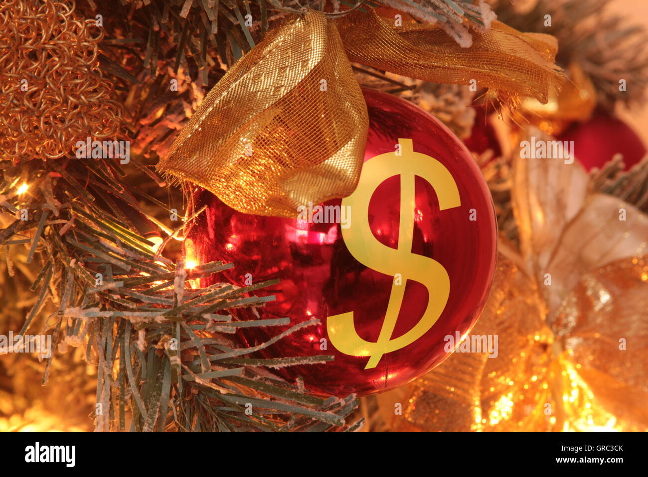 Dollar sign on christmas tree hi-res stock photography and images - Alamy