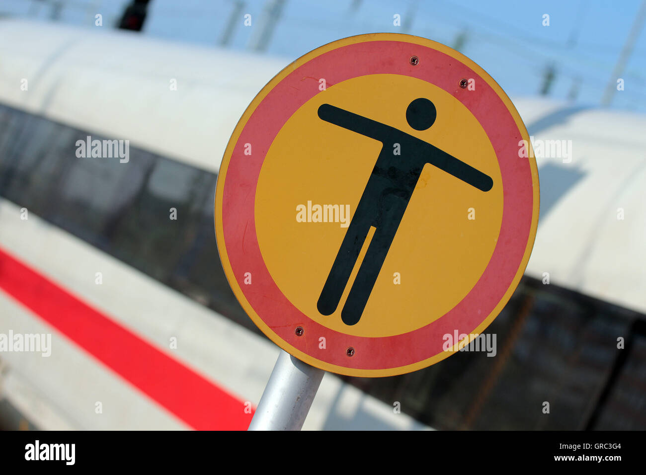 Stop train sign hi-res stock photography and images - Alamy