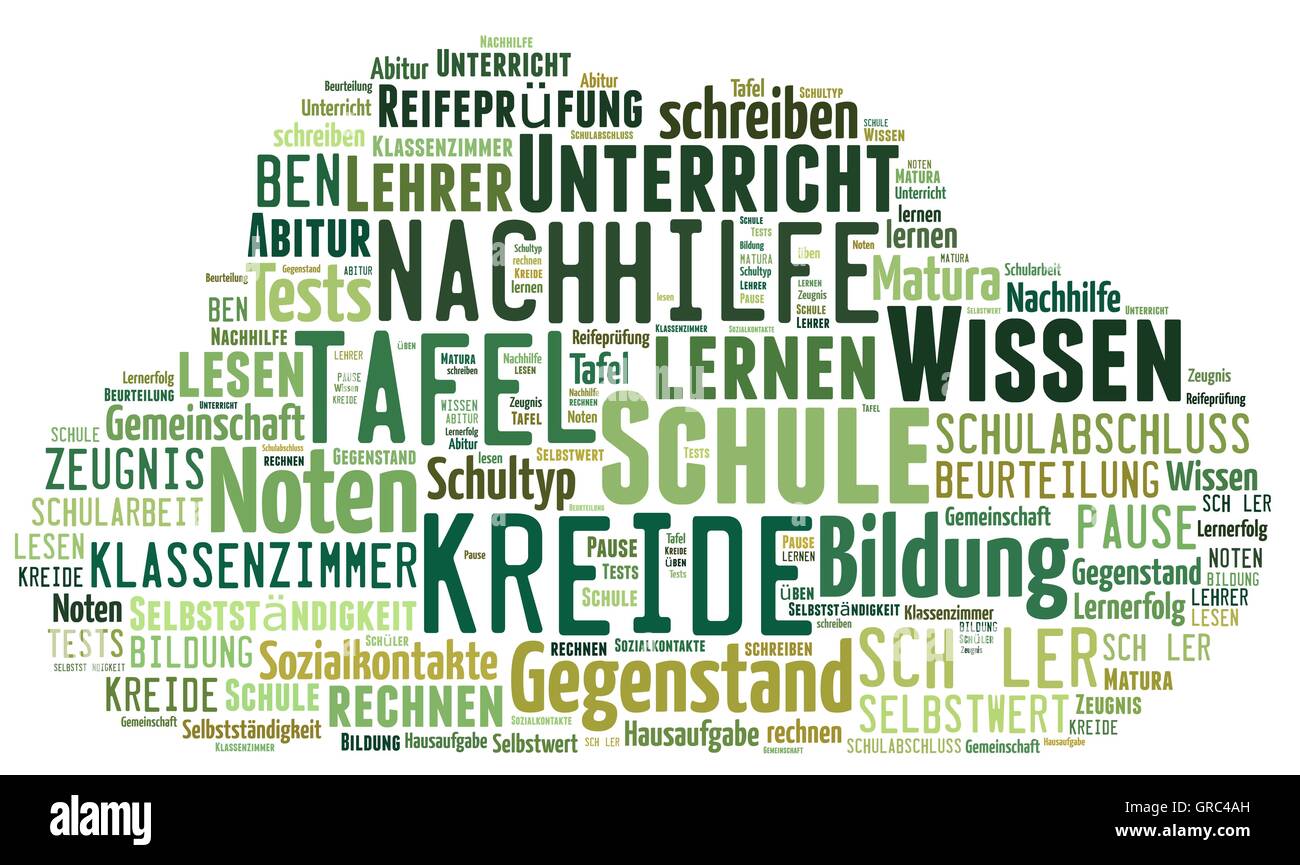 Tag Cloud For Education Stock Photo - Alamy