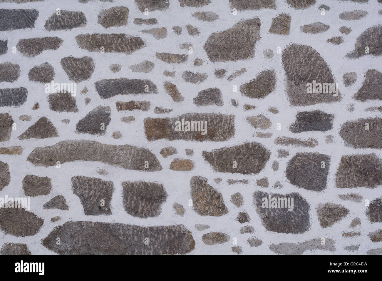 Detail Of A Stone Wall Of An Old Farmhouse Stock Photo - Alamy