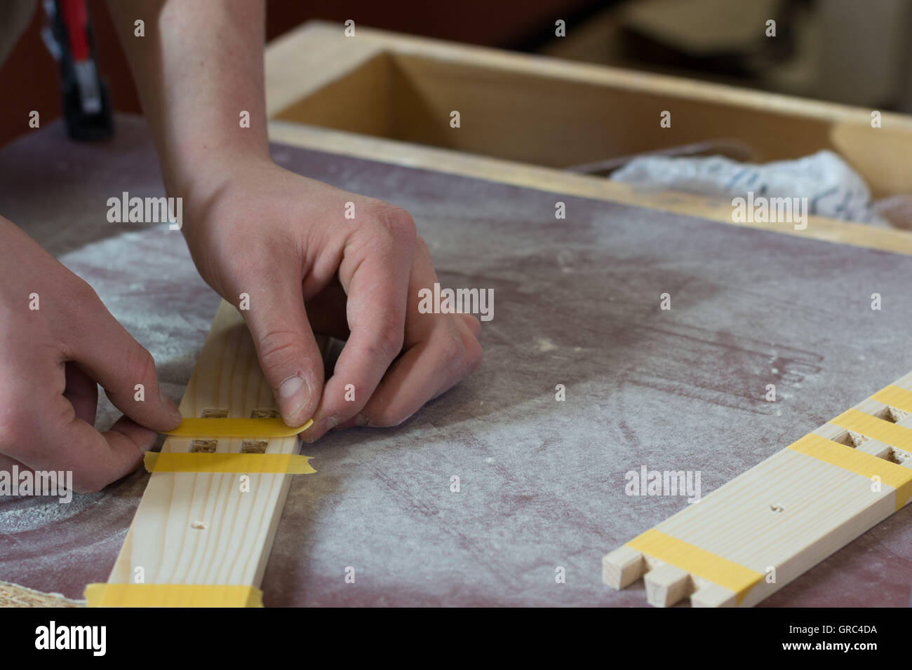 Carpenters Designed Workpiece Stock Photo - Alamy